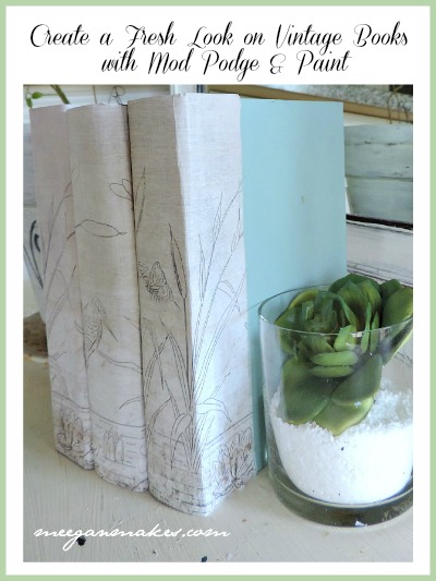 Create a Fresh Look on Vintage Books with Mod Podge and Paint - What ...
