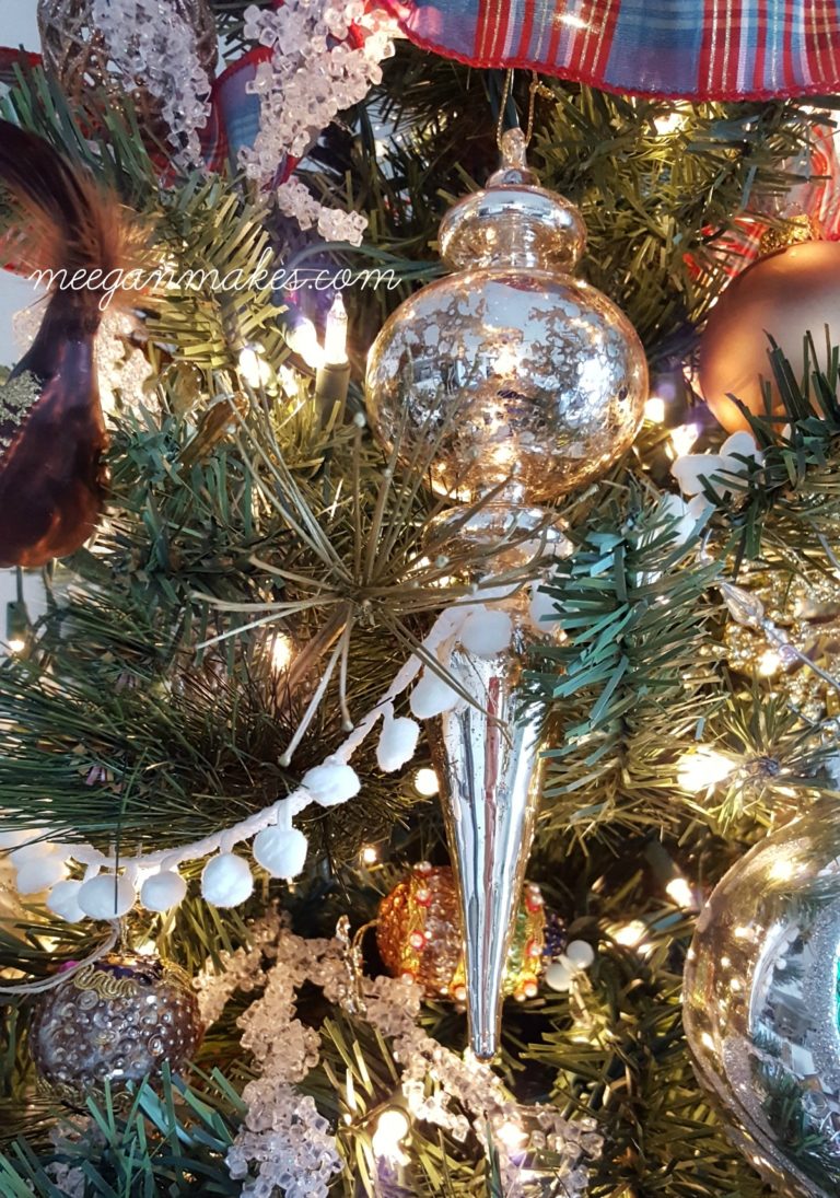 Christmas Tree with DIY Snowflakes - What Meegan Makes