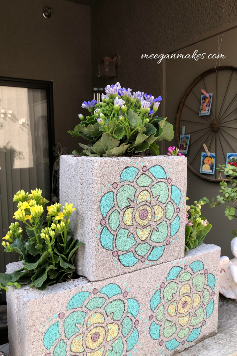 How To Make a Cement Block Garden Planter - What Meegan Makes