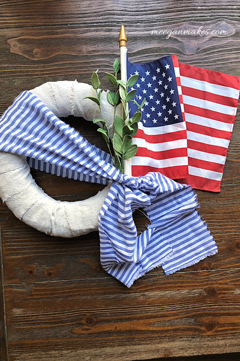 DIY Framed Patriotic Wreath Tutorial - What Meegan Makes