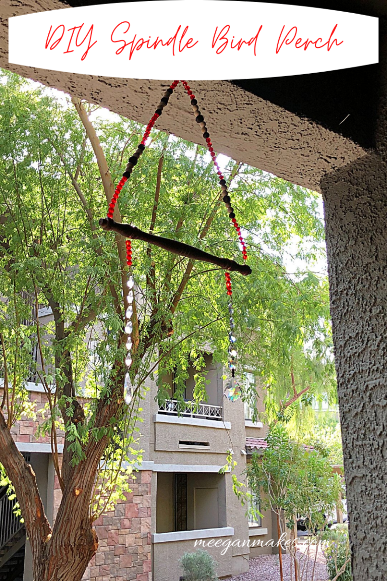 DIY Spindle Outdoor Bird Perch - What Meegan Makes