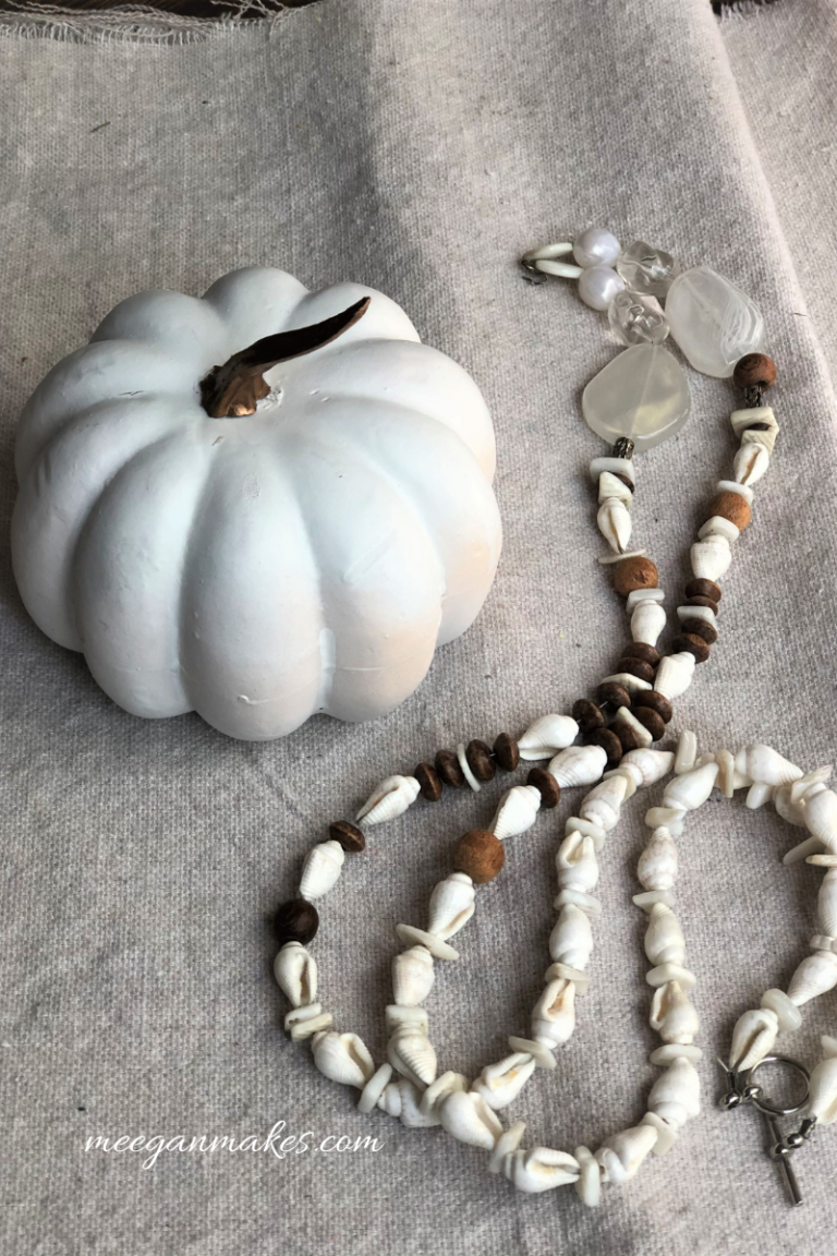 How To Decorate Pumpkins with Sea Shells and Driftwood - What Meegan Makes