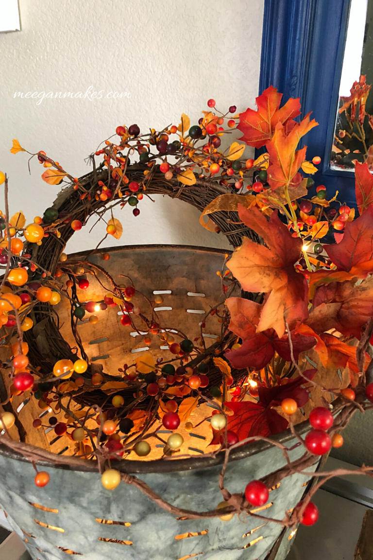 Decorate an Olive Bucket for Fall - What Meegan Makes