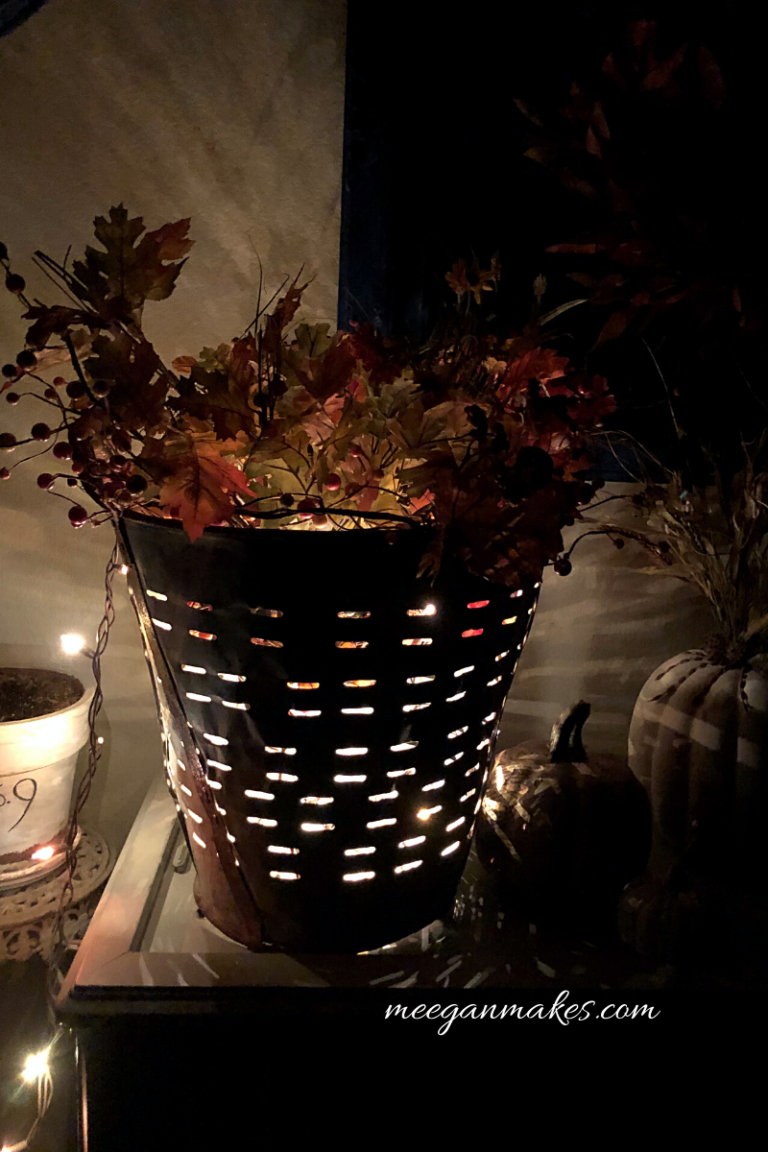Decorate an Olive Bucket for Fall - What Meegan Makes