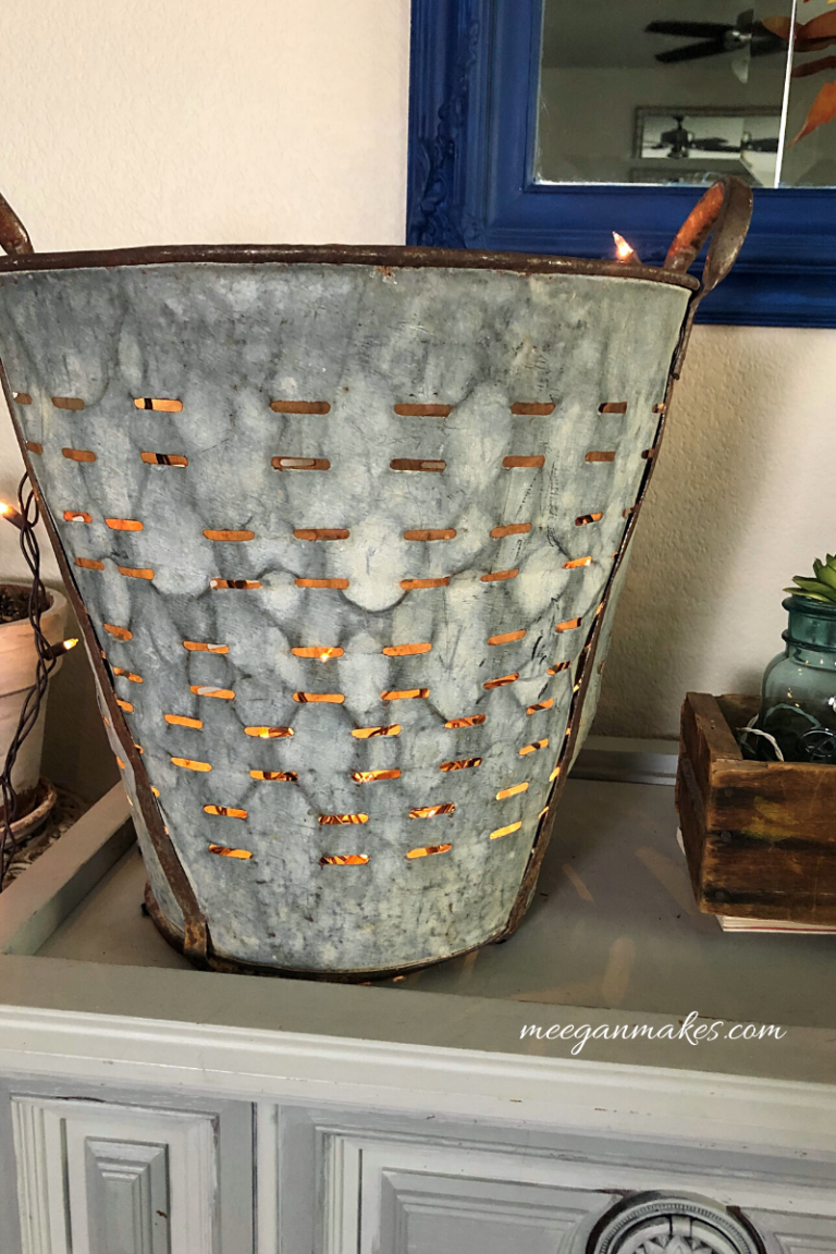 Decorate an Olive Bucket for Fall - What Meegan Makes