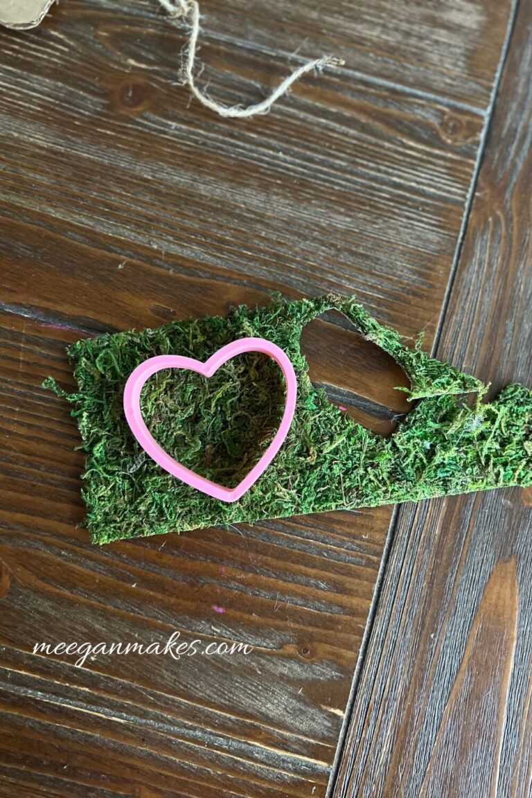 How To Make a Moss Heart Topiary - What Meegan Makes