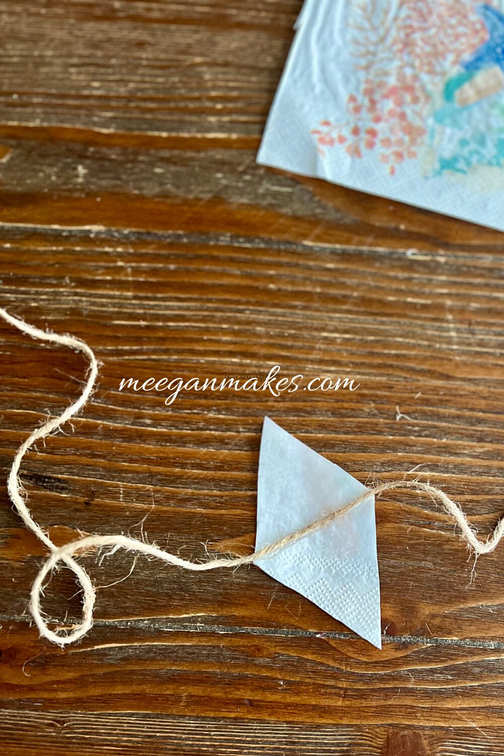 DIY Mini Paper Napkin Pennant - What Meegan Makes